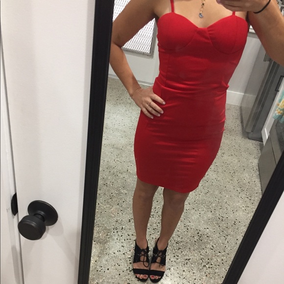 SHEIN | Dresses | Sexy Red Bodycon Dress Medium New | Poshmark